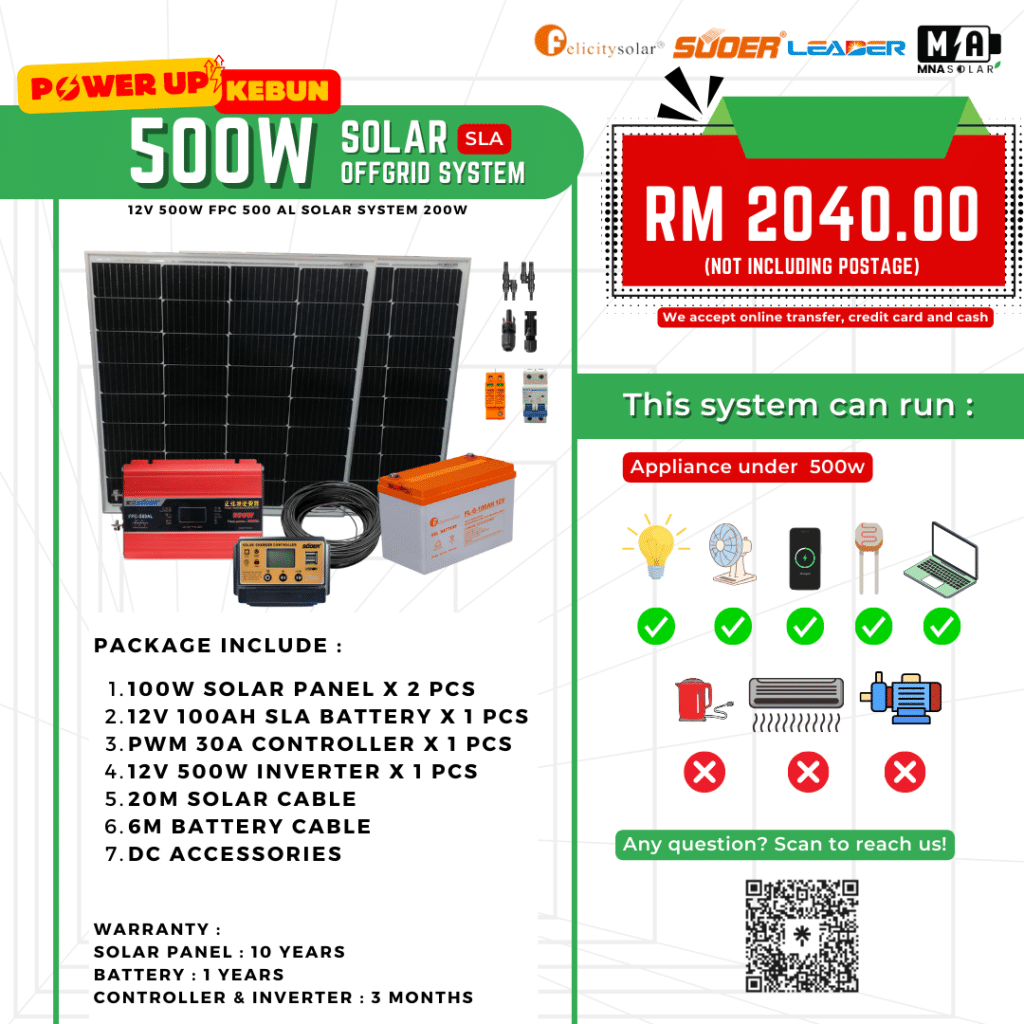 500W SOLAR OFFGRID SYSTEM | MNA Solar